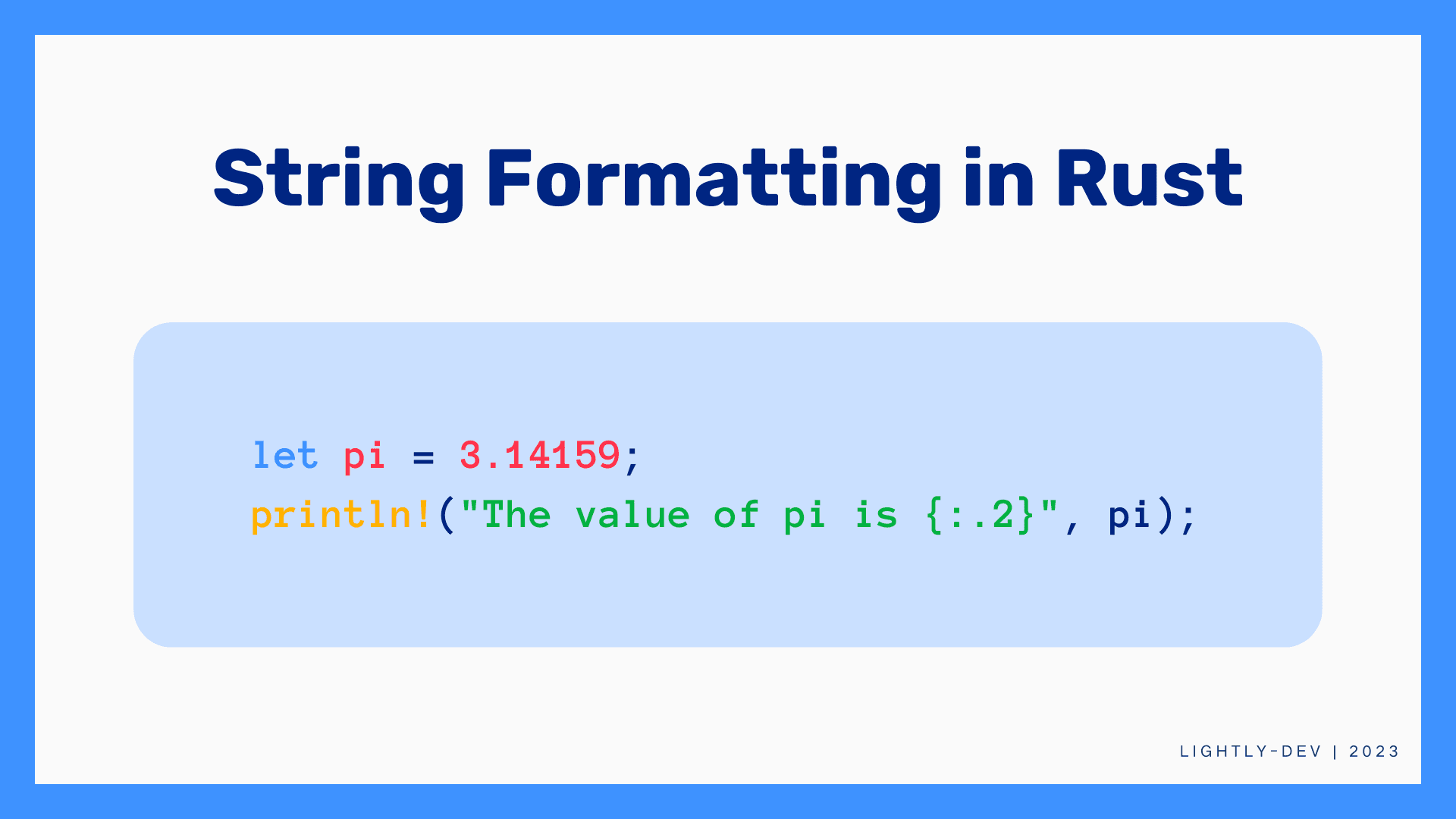 Tutorial In Rust Format String For Different Scenarios Lightly